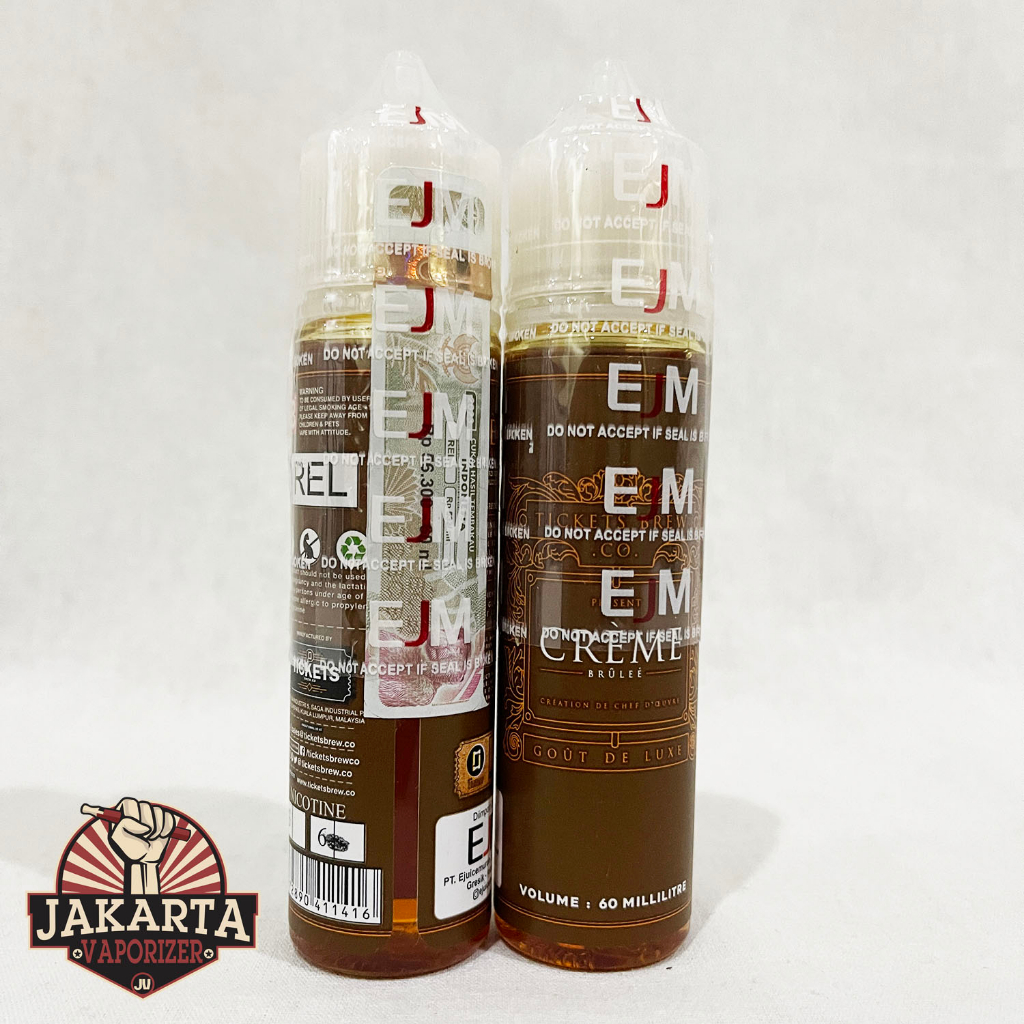 Jual EJM TICKETS BREW CREME BRULEE LIQUID MALAYSIA EJUICEMURAH 60ML 3MG ...