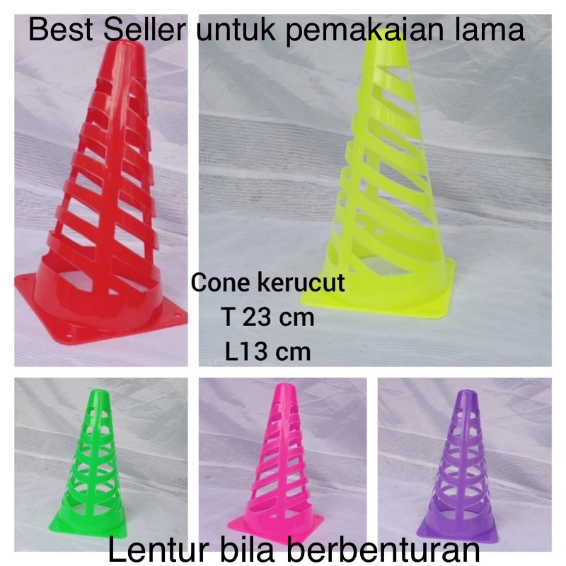 Jual CONE KERUCUT CONES SEPAK BOLA DAN FUTSAL KUN KON LATIHAN PIRAMIDA ...