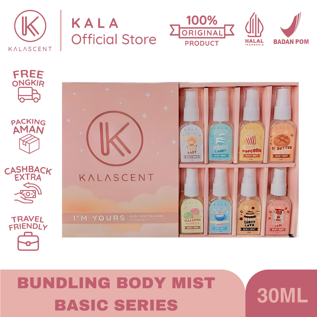 Jual KALA Get 8pcs Body Mist Package Basic Series Spray 30ml | Shopee Indonesia