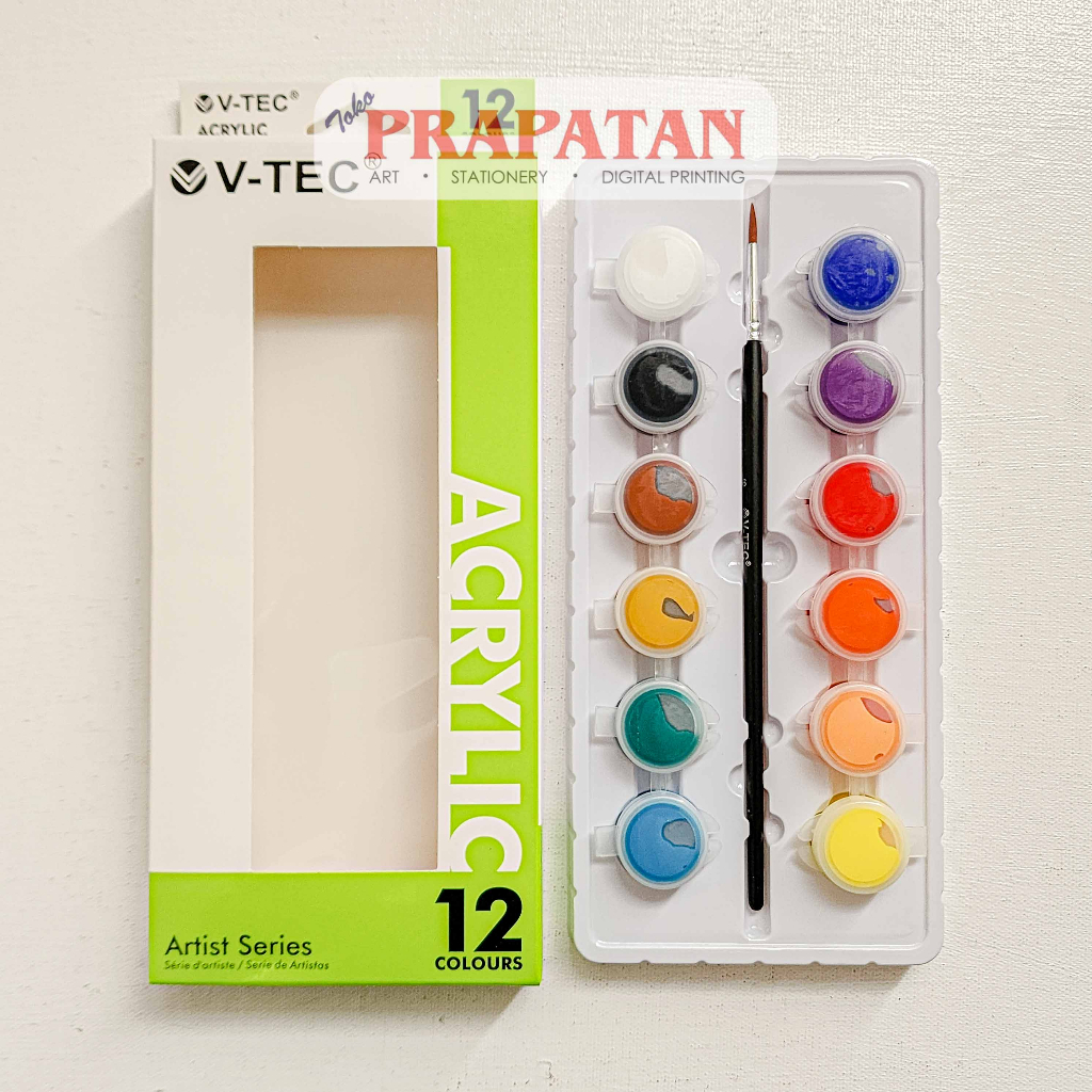 Jual Cat Akrilik Set V-TEC 5ml | V-TEC Acrylic Set | Shopee Indonesia