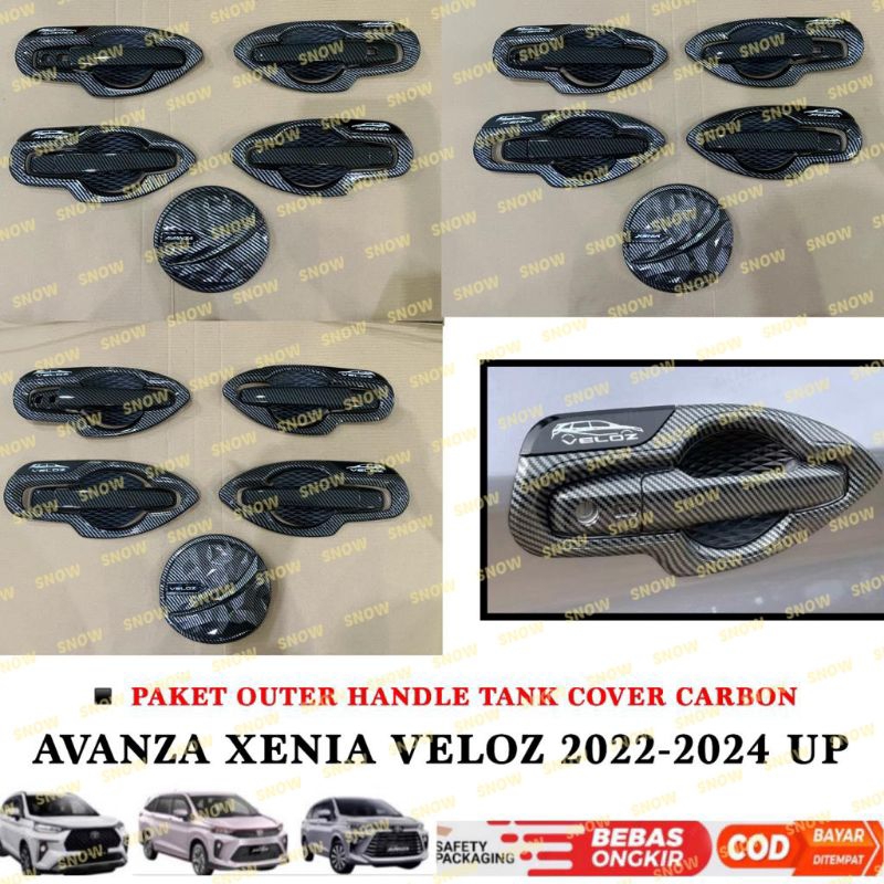 Jual Paket Outer Handle Tank Cover Avanza Xenia Veloz 2021 2022 2023 2024 UP Carbon | Shopee ...