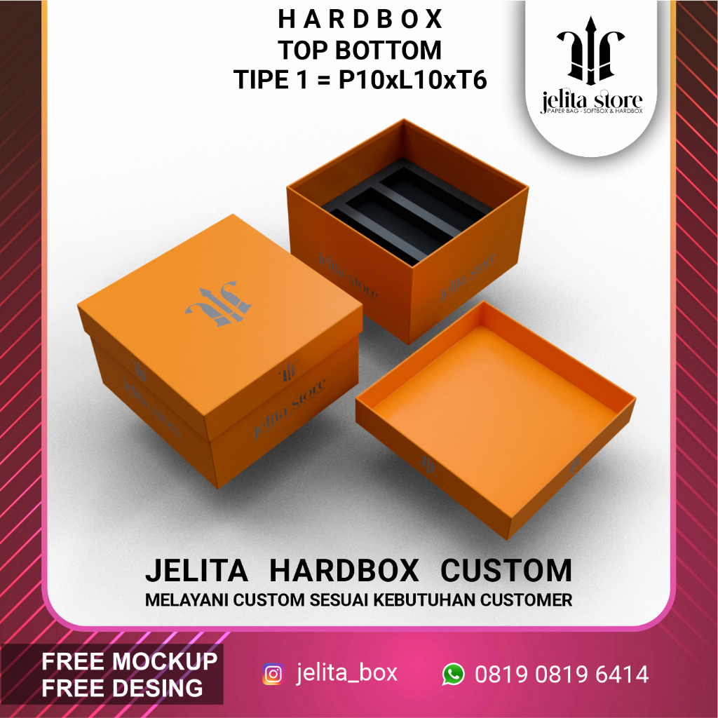 Jual HARDBOX P10xL10xT6 - Custom Box - Kotak Box - Premium Box - Gift ...