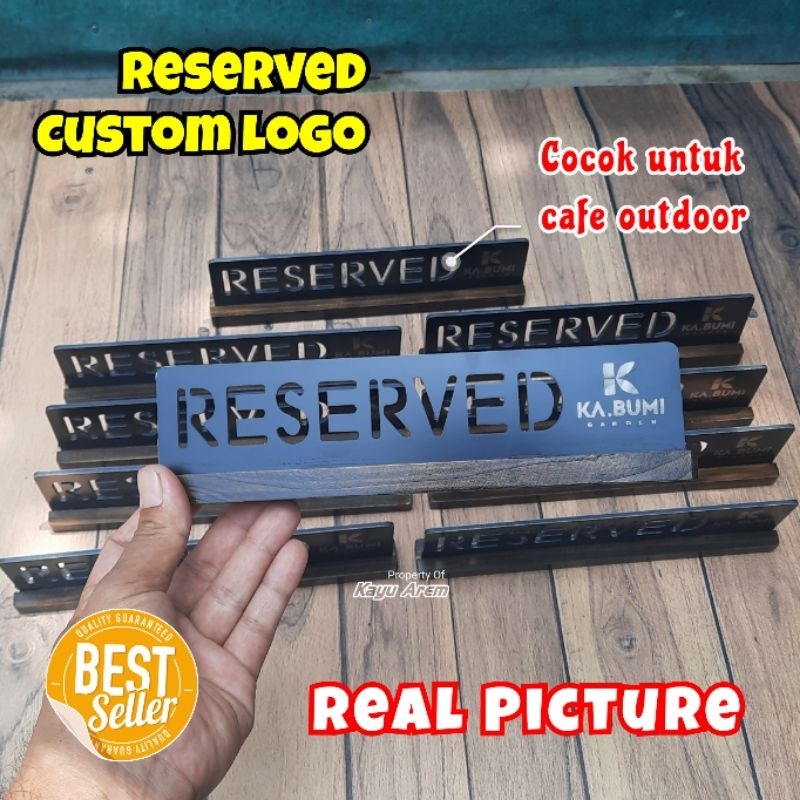 Jual Sign Reserved ACP Kayu Custom Grafir / Standing Papan Meja Tulisan ...