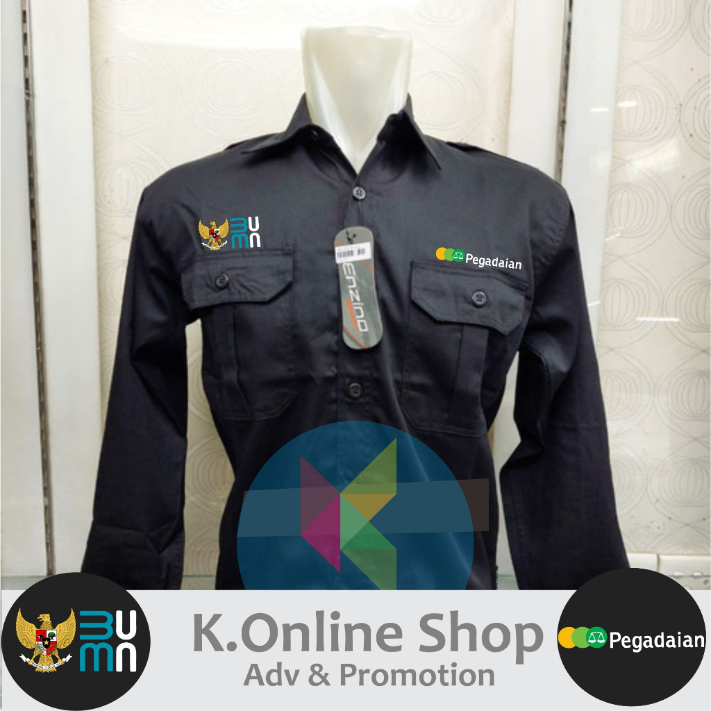 Jual kemeja bumn pegadaian seragam bumn pegadaian baju bumn pegadaian ...