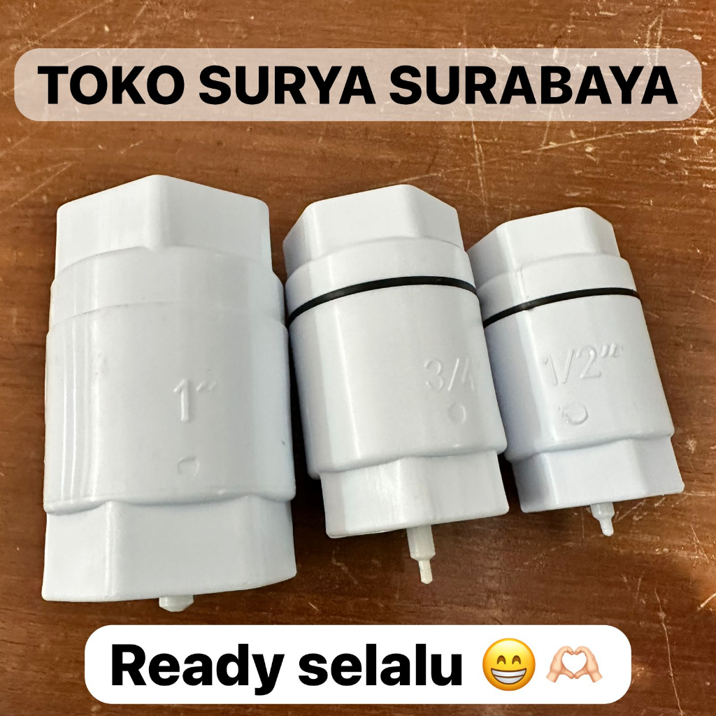 Jual ANTI BACK FLOW TUSEN KLEP 1/2" 3/4" 1" FOOT VALVE 1/2" 3/4" 1" - 1 ...