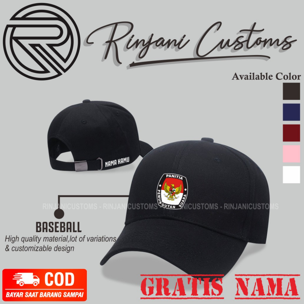 Jual TOPI BASEBALL DESAIN PPS.TOPI DESAIN PANITIA PEMUNGUTAN SUARA.FREE ...