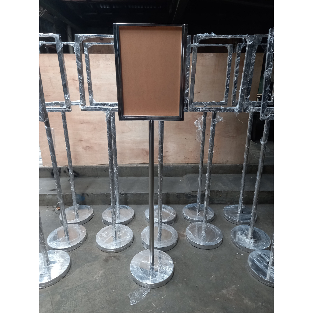 Jual Sign Stand Stainless Kensi Signage Standing Sign Frame display A3 ...