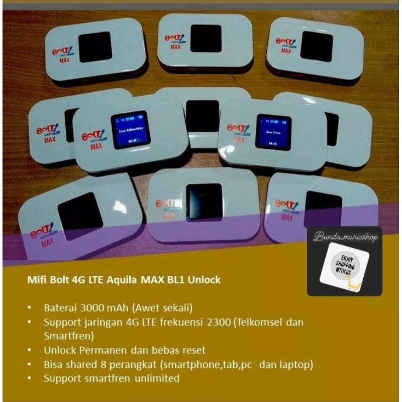 Jual Modem Wifi / Mifi Bolt 4G LTE Aquila MAX BL1 Unlock | Shopee Indonesia