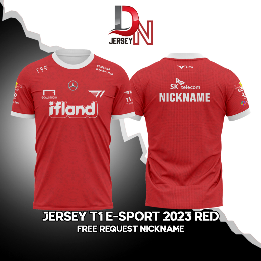 Jual JERSEY T1 ESPORTS 2023 - 2024 Terbaru ( Free Custom nickname ) | Shopee Indonesia