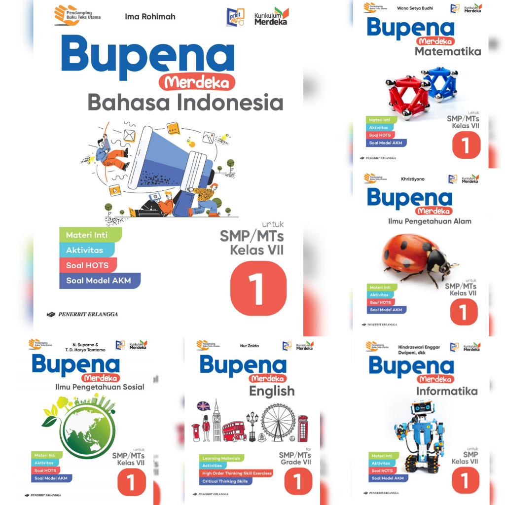 Jual BUKU BUPENA KURIKULUM MERDEKA UNTUK SMP/MTS KELAS 7 PENERBIT ERLANGGA | Shopee Indonesia