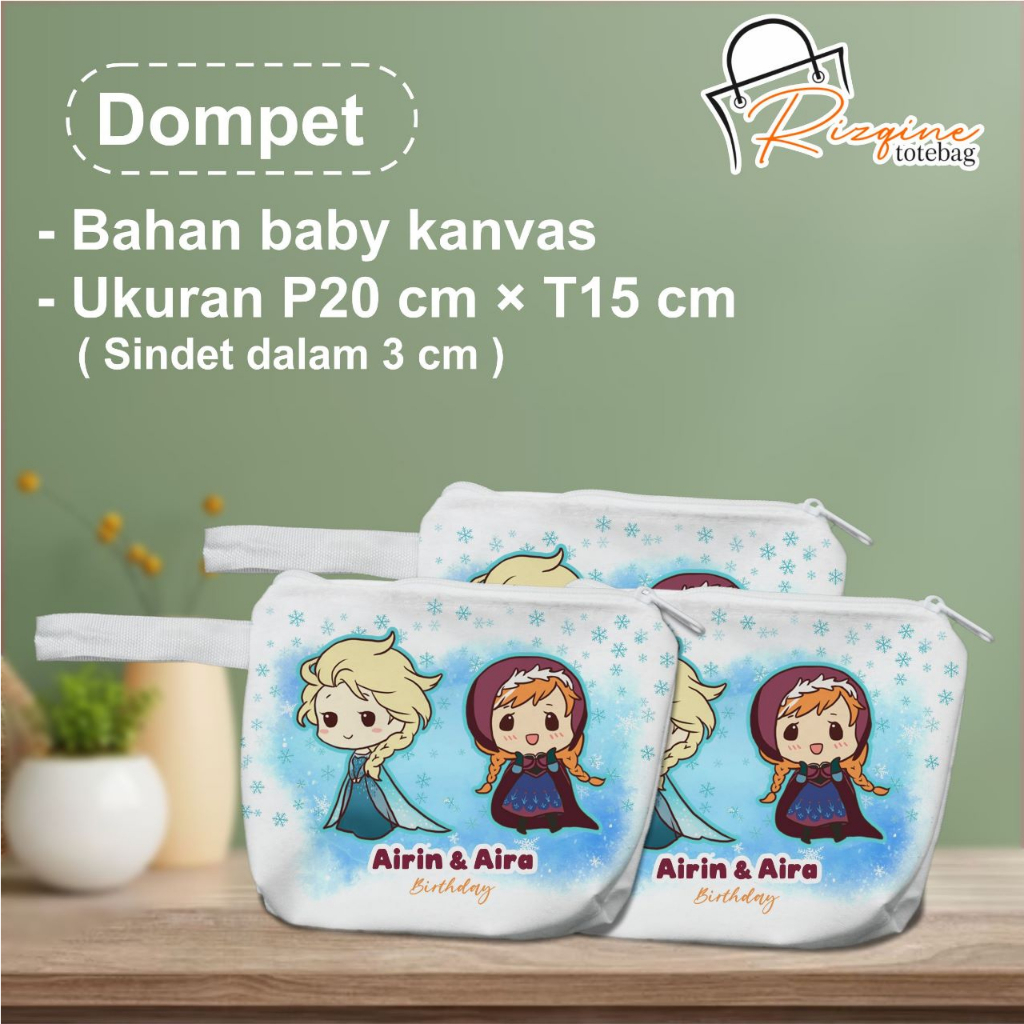 Jual DOMPET BABY KANVAS 20x15 (DALAM 3 CM)/DOMPET CUSTOM/ F4/POUCH ...