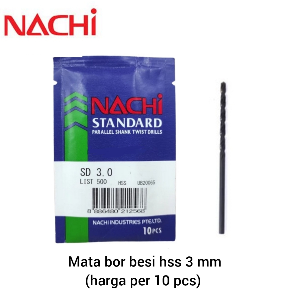 Jual NACHI MATA BOR BESI HSS 3 MM (HARGA PER 10 PCS) | Shopee Indonesia