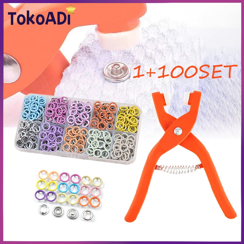 Jual 100PCS+1 Kancing Jepret Desain Hollow - Bahan Metal Berkualitas ...
