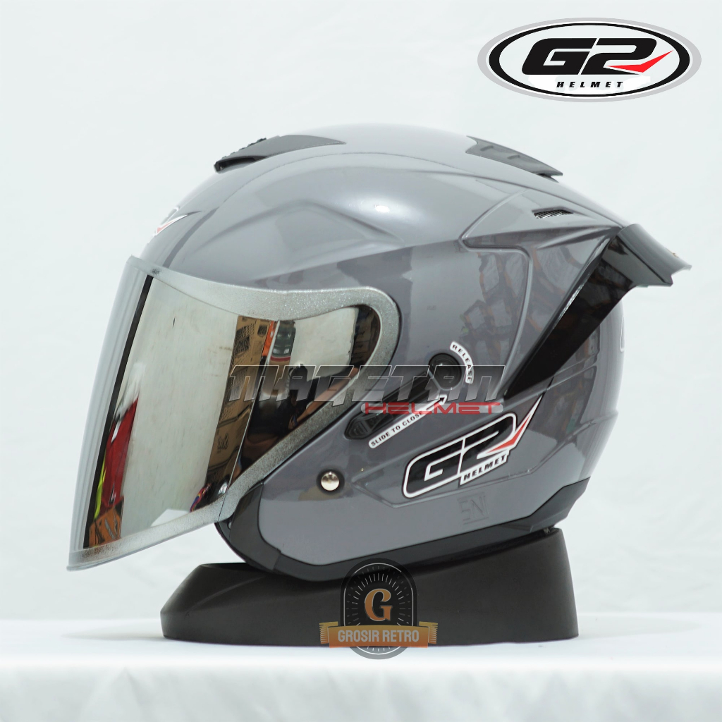Jual HELM G2 CENTRO OPTIMAX I DARK GREY ( paket ganteng kaca iridium ...
