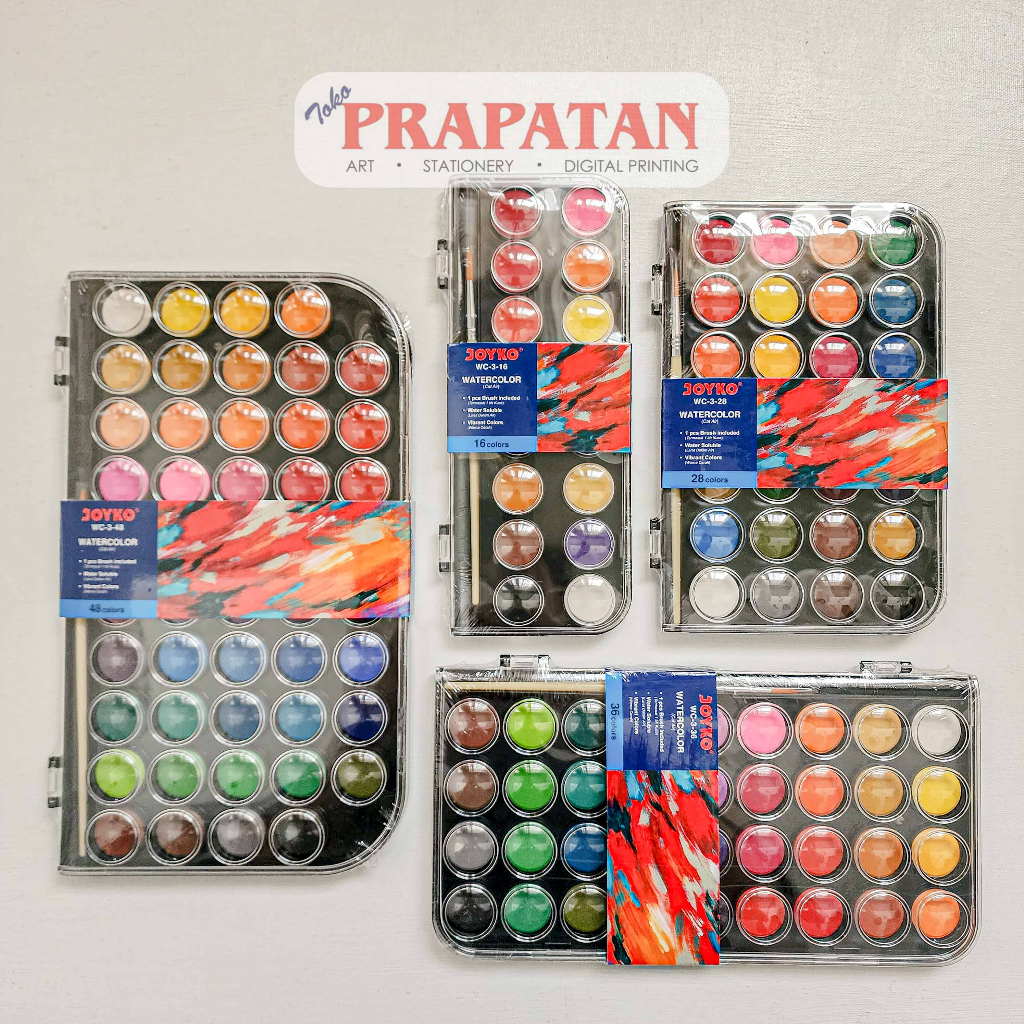 Jual Joyko Watercolor Block Set WC-3 | Cat Air Set | Shopee Indonesia