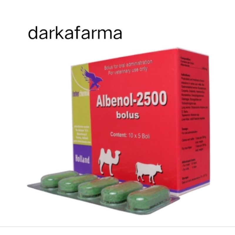 Jual albenol 2.500 (obat cacing sapi) ~ 1 box isi 50 bolus | Shopee ...