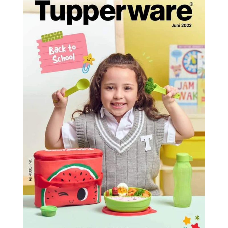 Jual Kids lunch set tupperware apple /watermelon Bekal set anak/ KADO ...