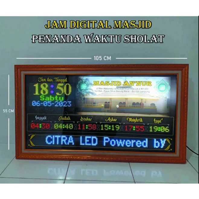 Jual Custom Running Text Jam Masjid | Shopee Indonesia