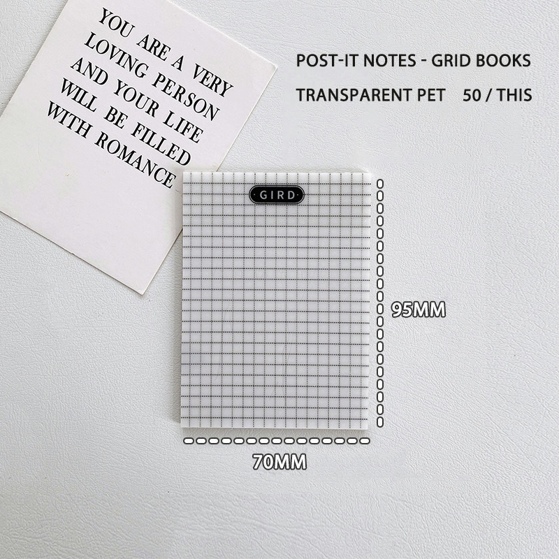 Jual sticky note isi 50 lembar notes catatan kecil memo TRANSPARAN ...