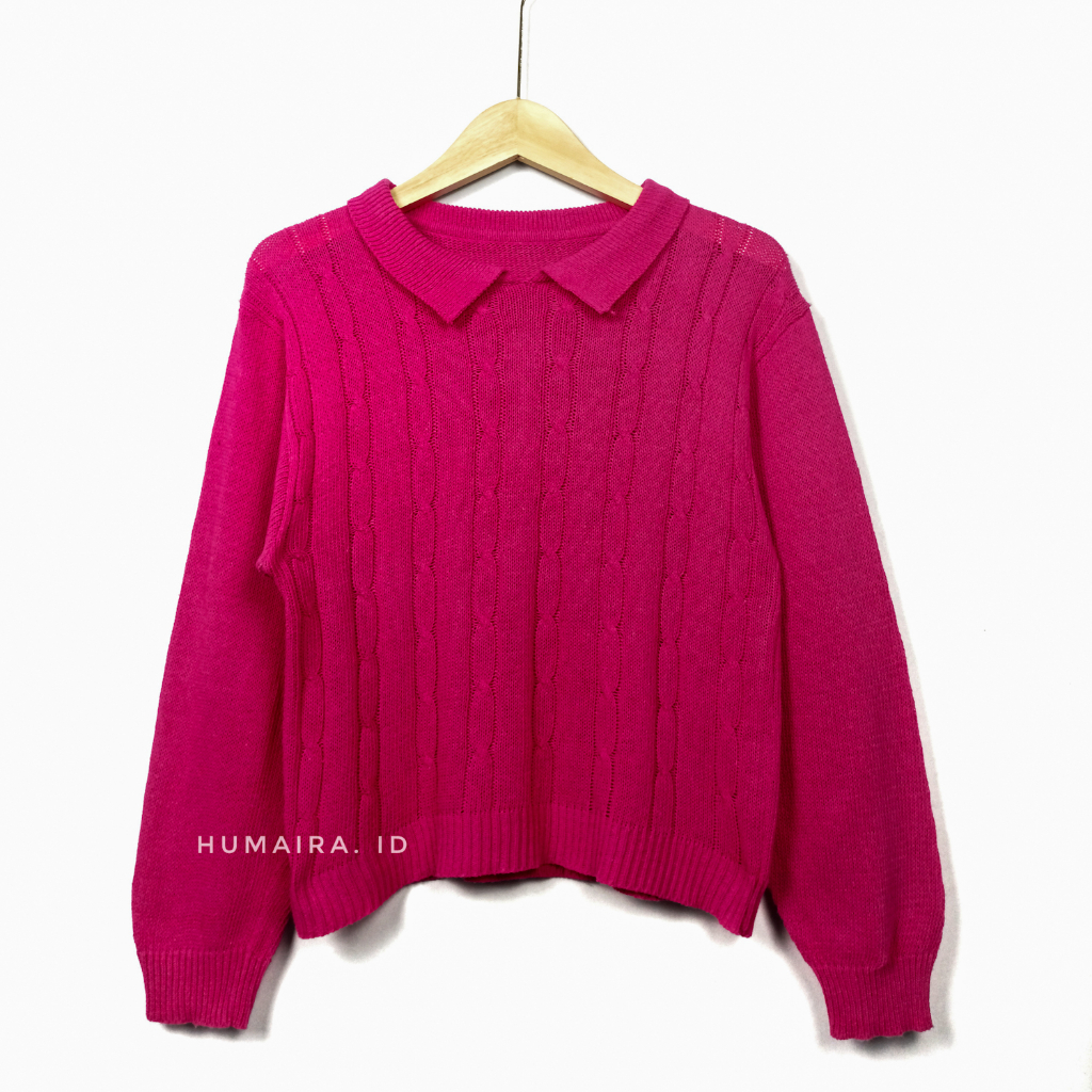 Jual Sweater crop rajut ranira outer cable sweater blouse cardigan ...