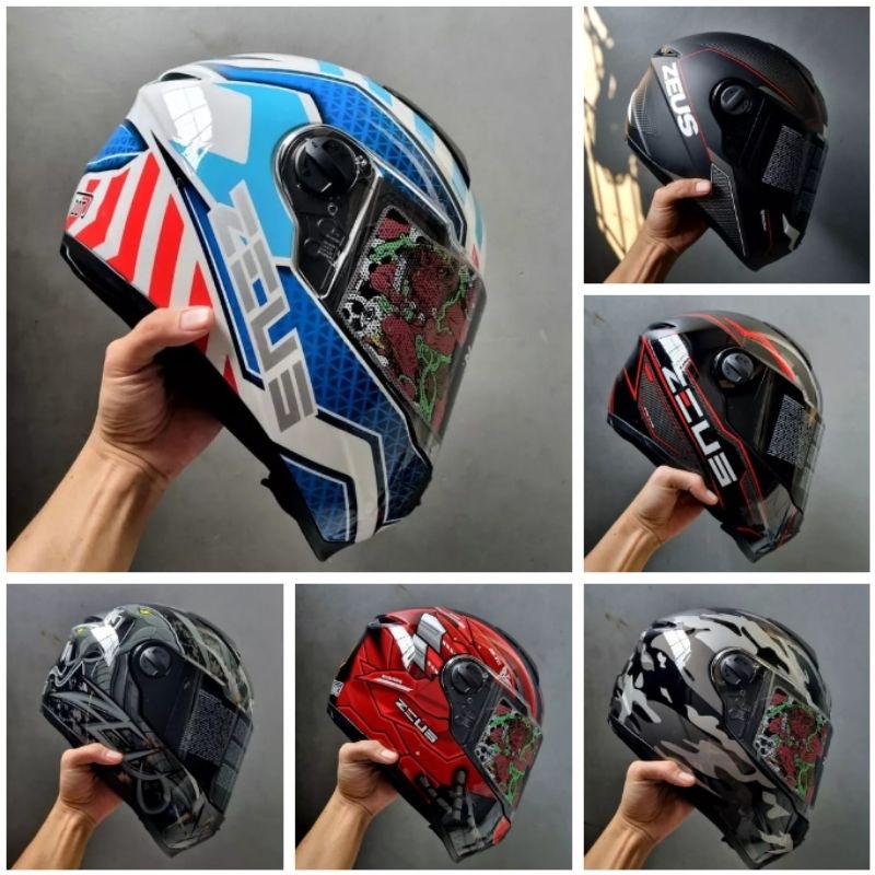 Jual Helm Zeus Zs811C Semua Varian Motif Free Visor Dark Smoke Original ...