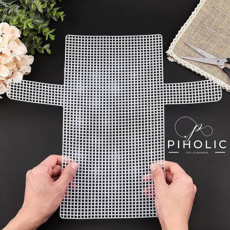 Jual Kanvas Plastik Tas - Plastic Canvas Clutch Purse / Tas Tangan ...