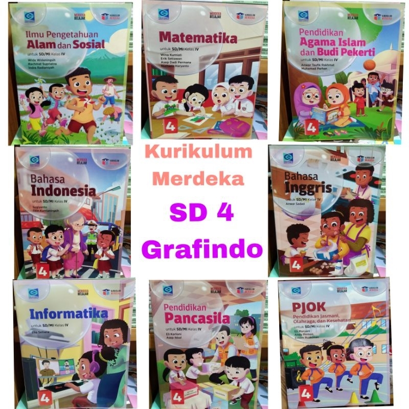 Jual Paket Pelajaran SD Kelas 4 IPAS Matematika Agama Islam Informatika Bahasa Indonesia Inggris ...