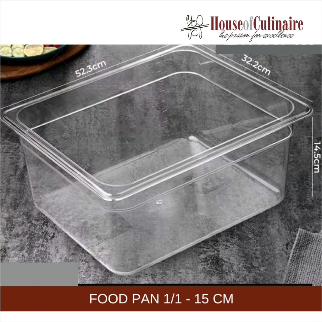 Jual Food pan Polycarbonate 1/1 Tinggi 15 cm Gastronom PC Plastik ...