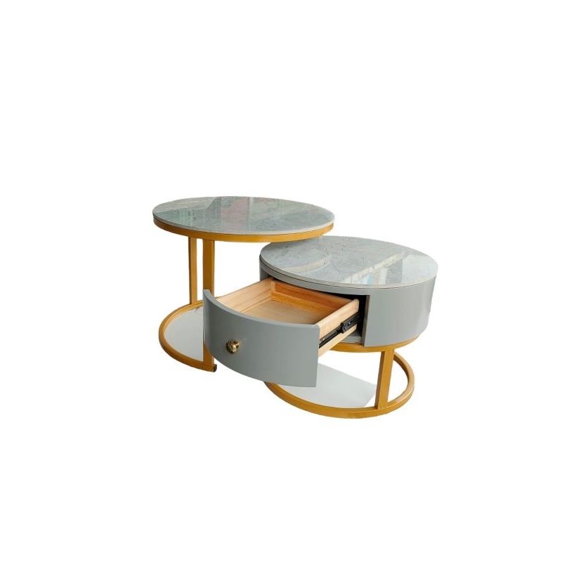 Jual Meja tamu bulat granit / coffee table minimalis / Meja sofa ...