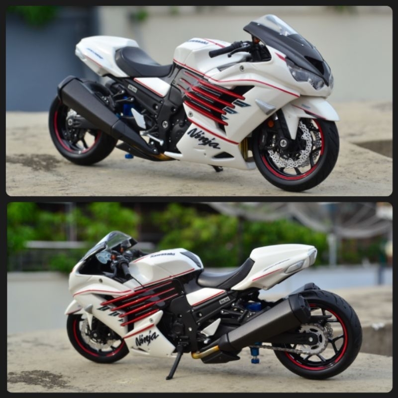 Jual Diecast super bike Kawasaki Ninja ZX14R Skala 1:12 Full Custom | Shopee Indonesia