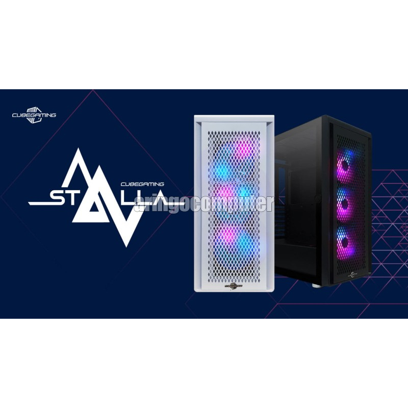 Jual Casing Cube GAMING STALLA WHITE (Free 3 FAN RGB) | Shopee Indonesia