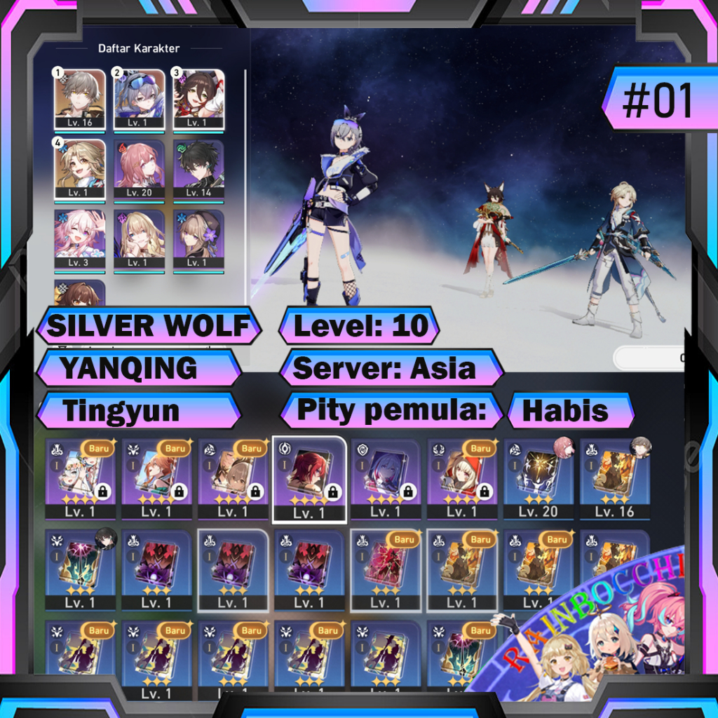 Jual HSR SILVER WOLF Akun Honkai Star Rail Starter / Mid | Shopee Indonesia