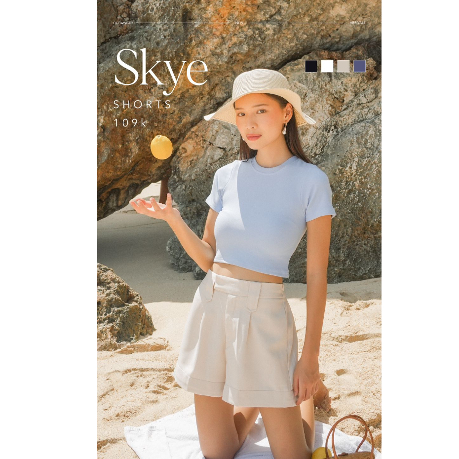 Jual Skye Short ---- Ocha Wear | Basic Summer Shorts | Casual Daily Wear | Celana Pendek Wanita ...