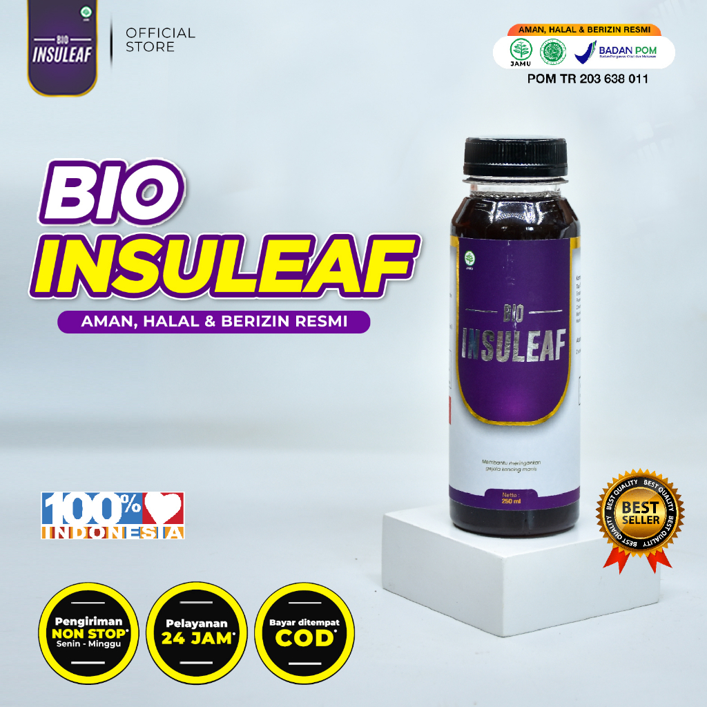 Jual Bio Insuleaf 1 Botol Herbal Diabetes 100% Alami Efektif Membantu ...