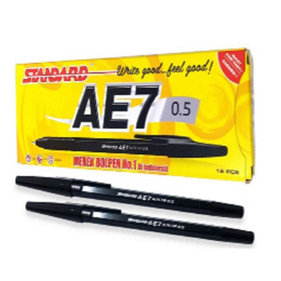 Jual BOLPEN PULPEN BULPOINT HITAM STANDART 1 PACK ( 12 PCS ) | Shopee ...
