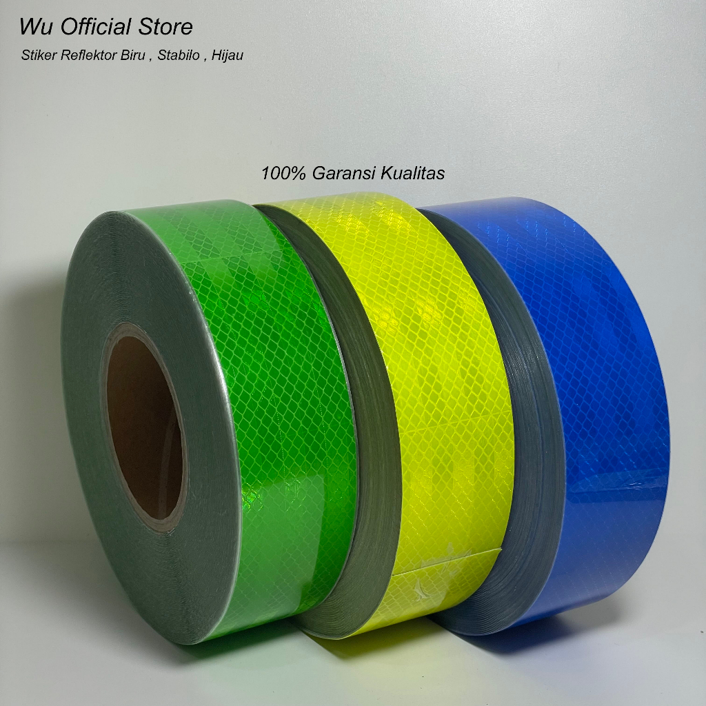 Jual Stiker Reflektor Biru / Stabilo / Hijau Tua Scotlight Pemantul ...