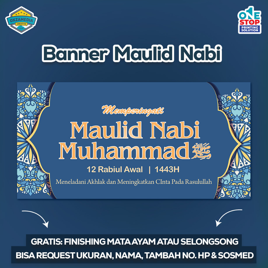 Jual CETAK SPANDUK BANNER ACARA MAULID NABI - GRATIS DESAIN TEMPLATE ...