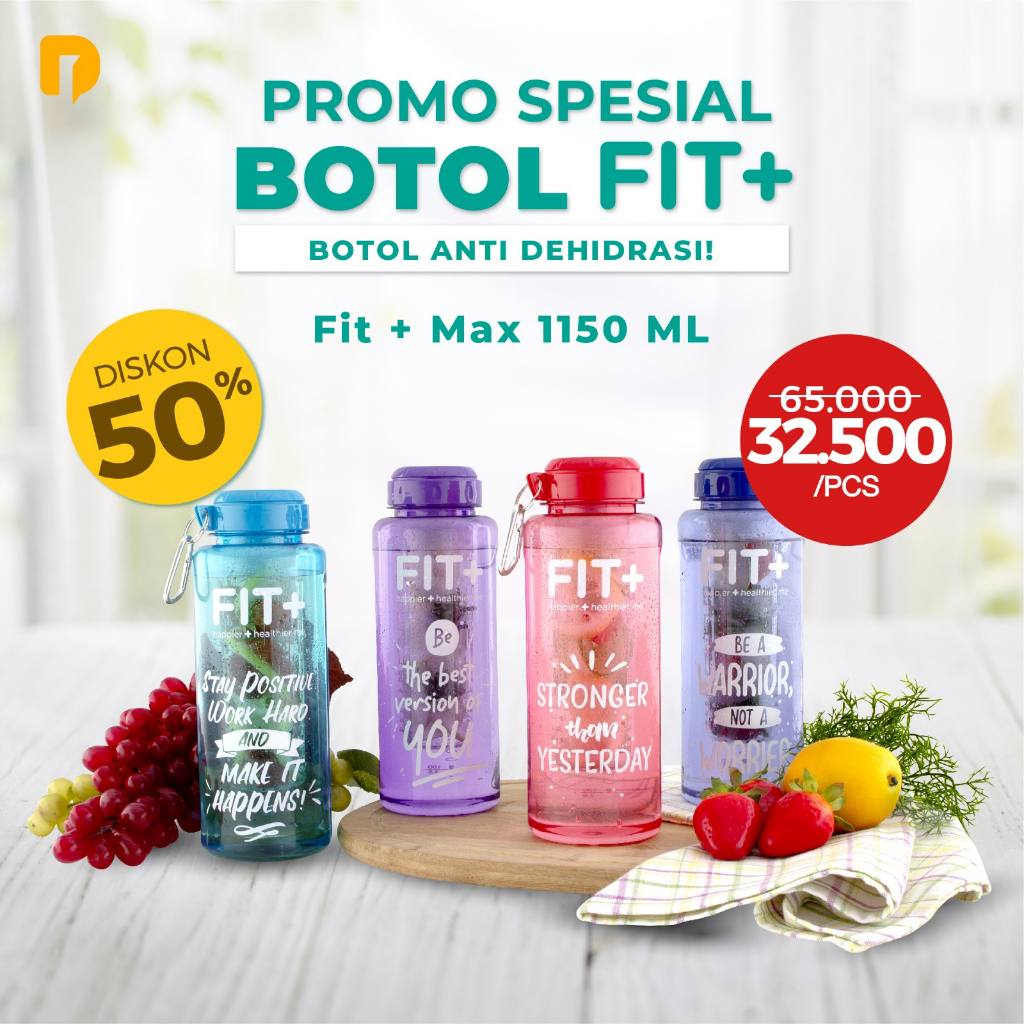 Jual FIT + MAX 1150 ML | BOTOL MINUM DENGAN UKURAN JUMBO | INFUSED ...