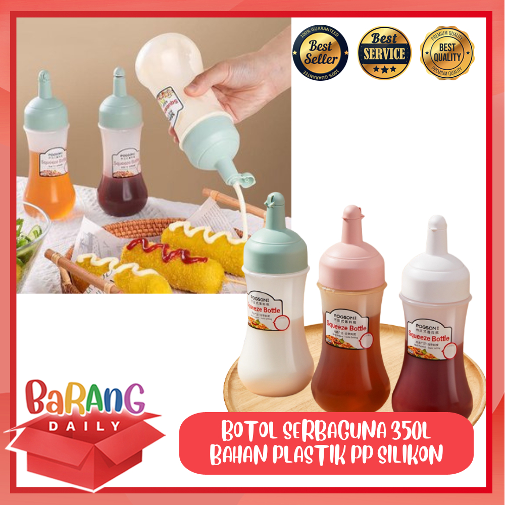 Jual Botol Saus Portable 280ml Lubang Satu Bahan Plastik PP silikon ...