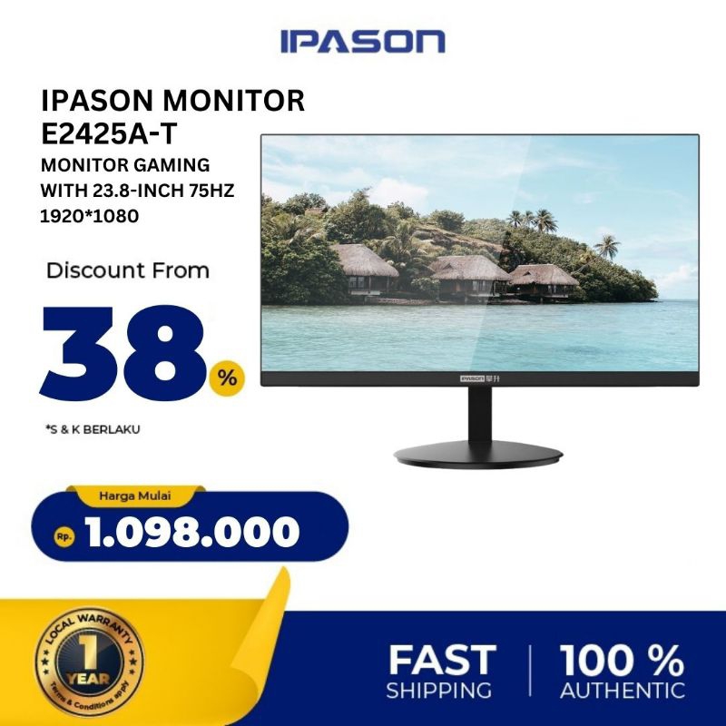 Jual IPASON Monitor E2425A-T 23.8-inch 75HZ 1920*1080 MONITOR | Shopee Indonesia