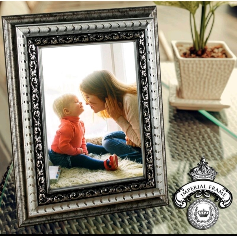 Jual Bingkai Frame Figura Foto 10R ( 20x25 cm ) gradasi ukir gold ...