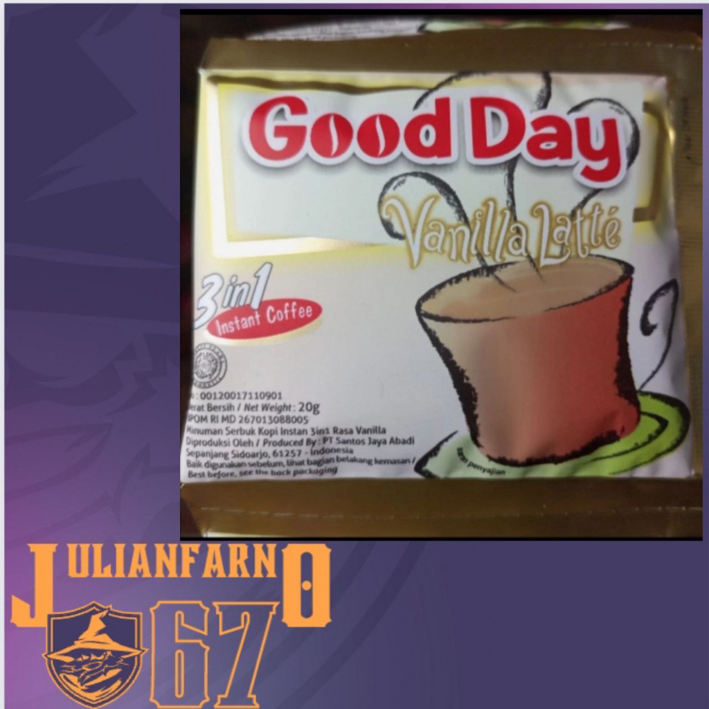 Jual kopi good day varian rasa vanilla latte kopi shacet 20 gram ...