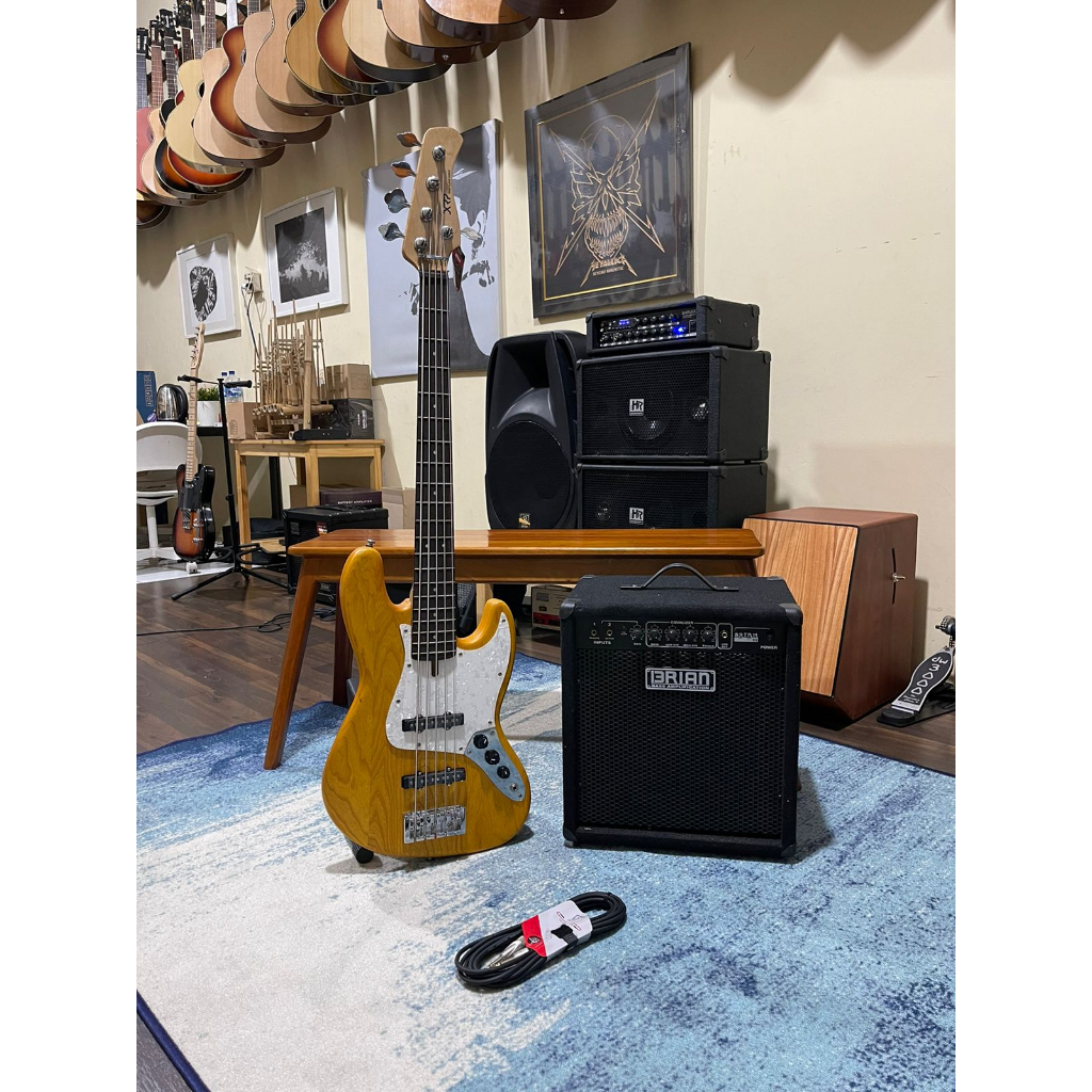 Jual Paket Bass Listrik Original XRP Jazz Bass Series 5 string dan ...