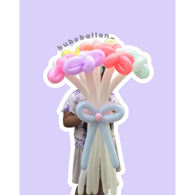 Jual (1JAMJADI)BOUQUET/BUKET/BUCKET BUNGA BALON TANGKAI PANJANG CANTIK ...