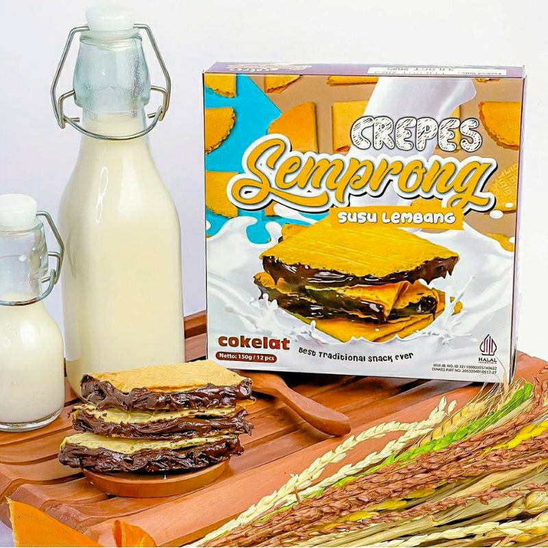 Jual Crepes Semprong Susu Lembang Coklat, Keju, Tiramisu, Original ...