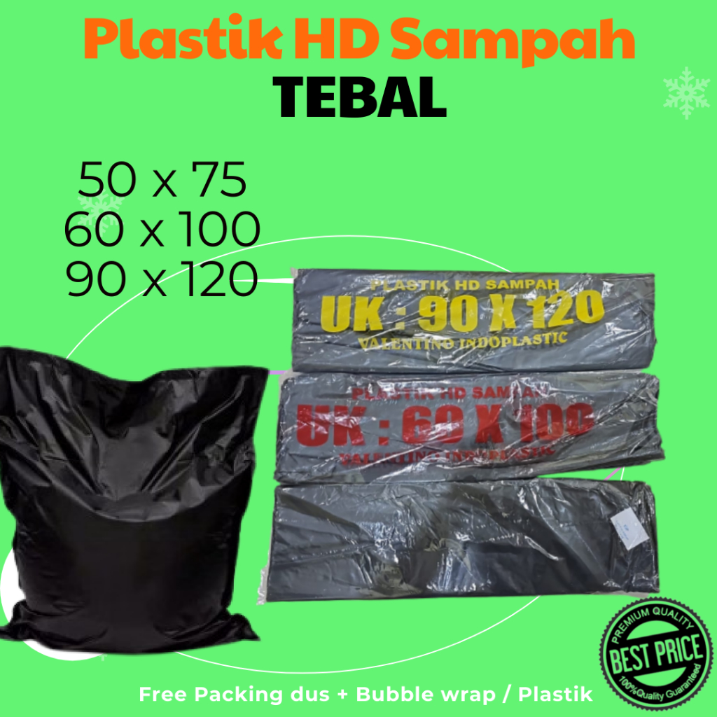 Jual Kantong Plastik Kresek Sampah Hitam HD Plastik Sampah / Kantong Plastik Sampah / Trash Bag ...
