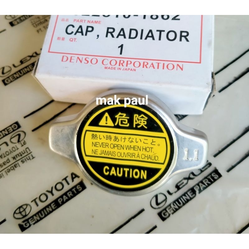 Jual tutup radiator VIOS YARIS INNOVA FORTUNER HILUX DLL ORIGINAL japan ...