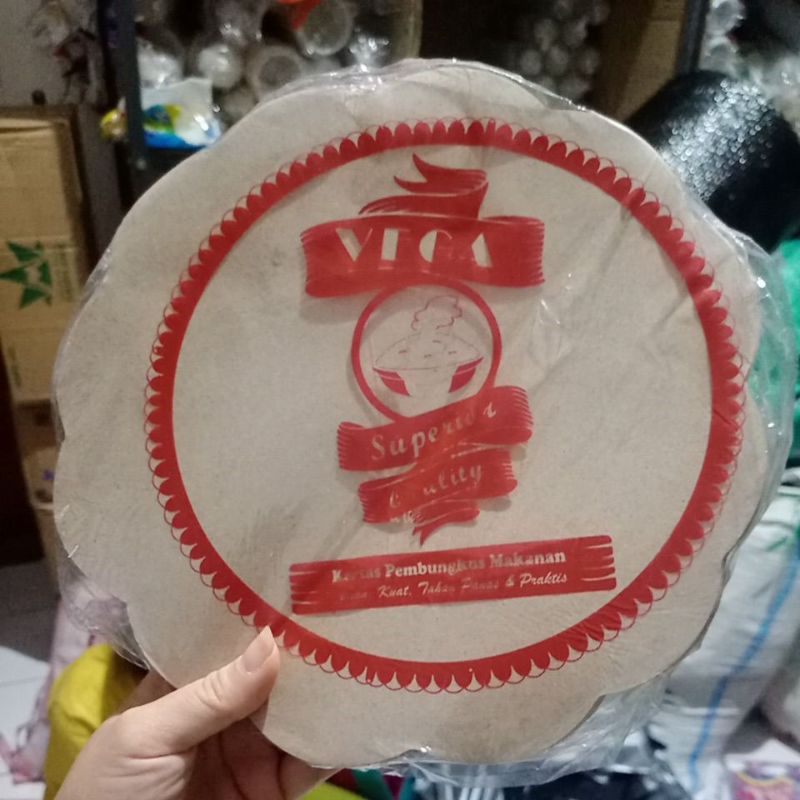 Jual Kertas Nasi Bulat 25cm / Kertas Nasi Bunga Kembang / Kertas Minyak ...