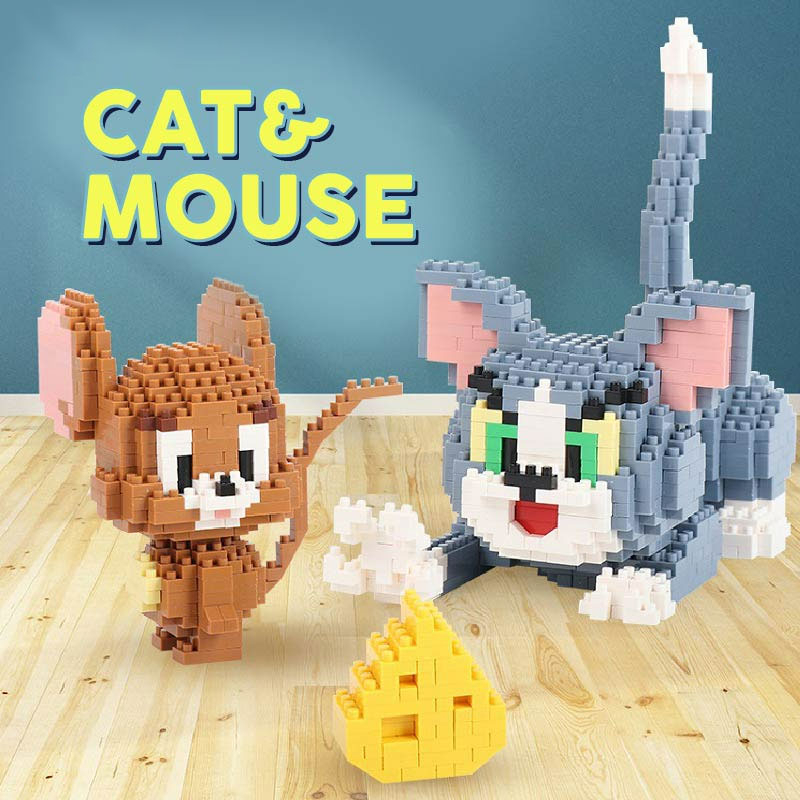 Jual (COD) Mainan Balok Susun Tom&Jerry Mainan Anak Perempuan Mainan ...