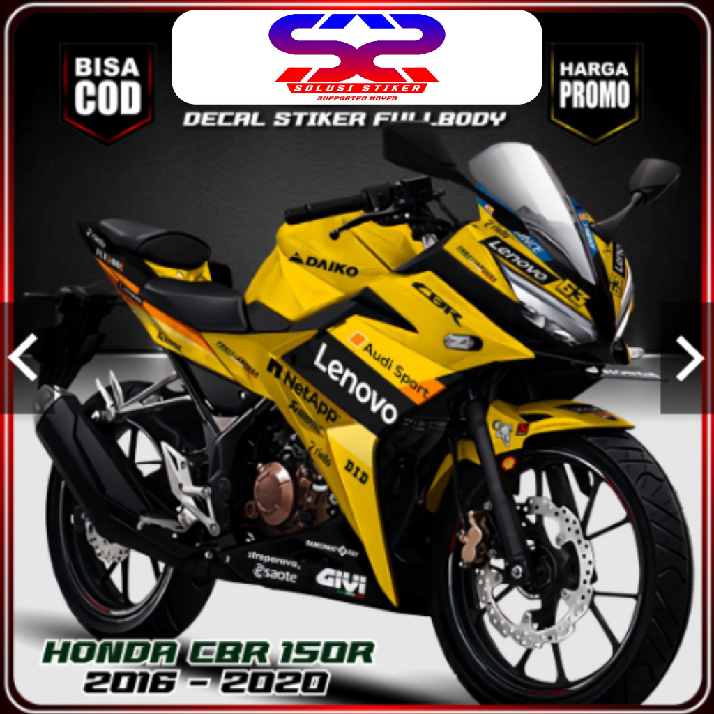 Jual Terbaru Stiker Decal CBR 150R Desaind Kuning FullBody Decal CBR ...